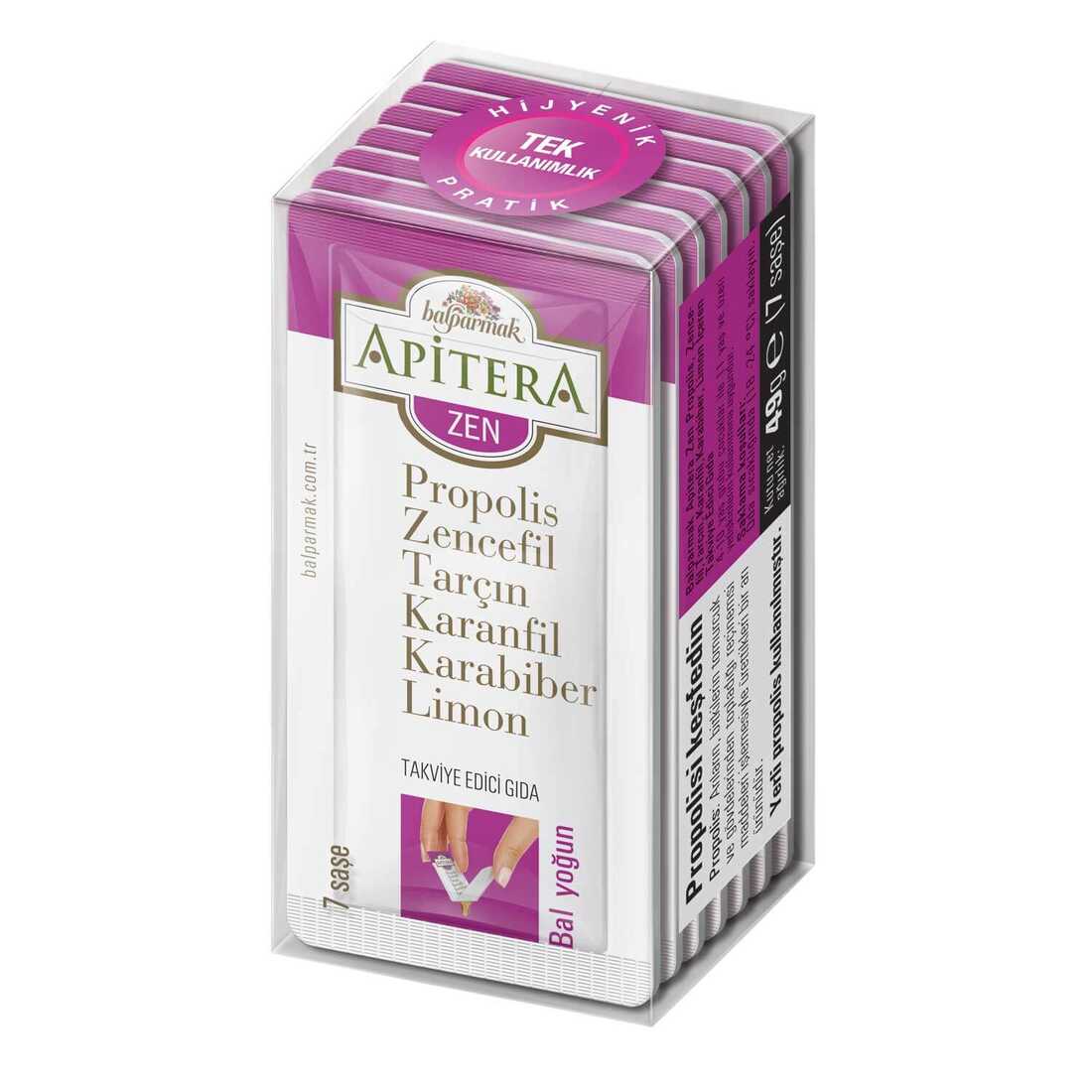 Apitera Zen 7g X 7 Pieces (Propolis, Honey, Ginger, Lemon)