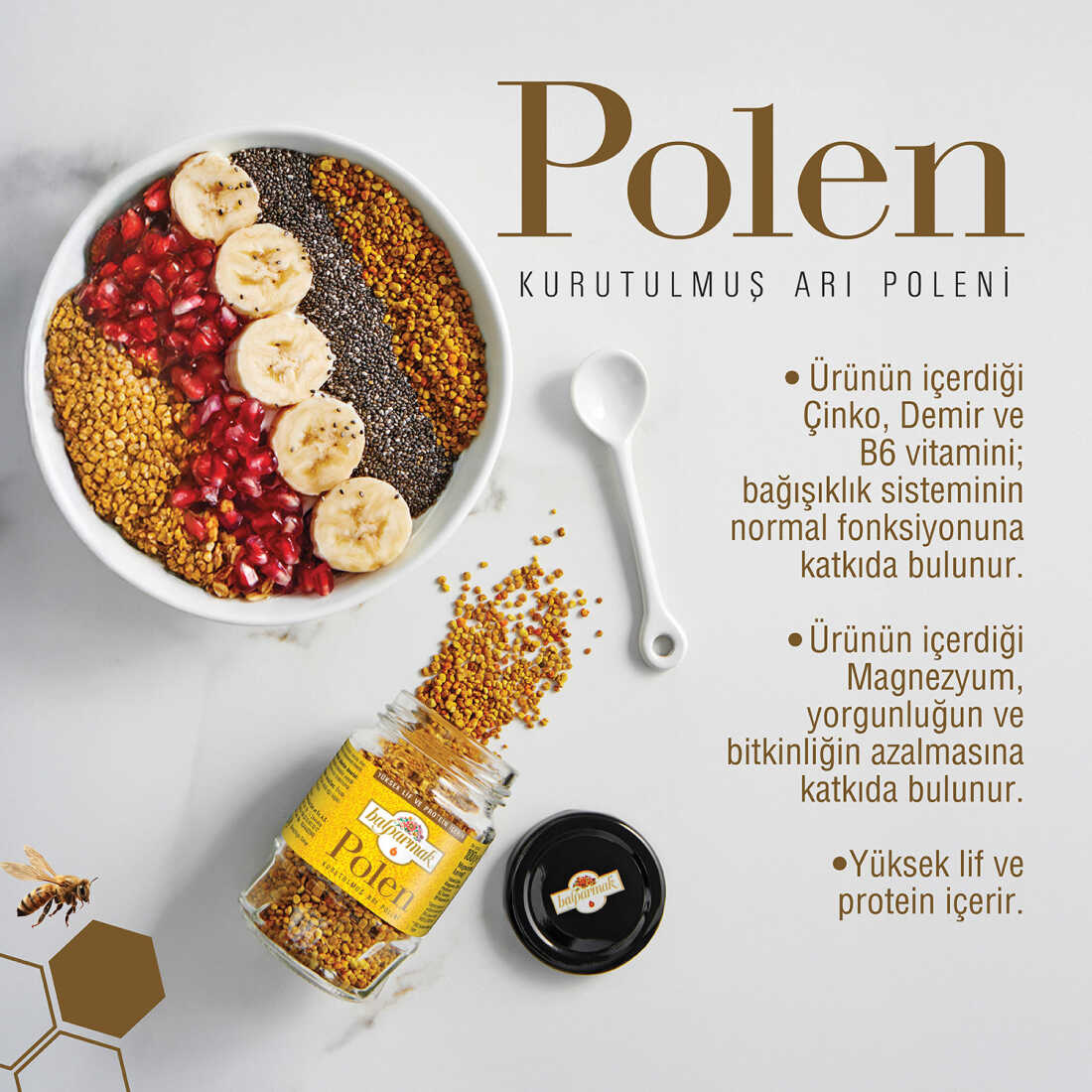 Balparmak Doğal Arı Poleni 100 g POLEN Balparmak Kavanoz